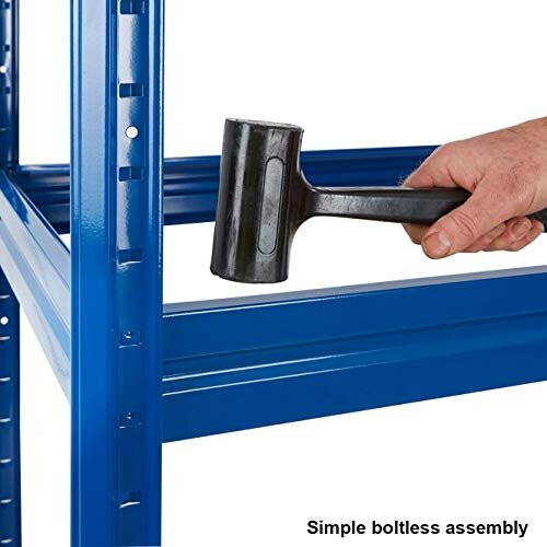 BiGDUG Garage Shelving Heavy Duty Extra Wide Shed Storage Unit, Steel 4 ...