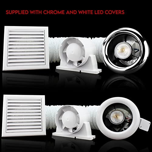4 inch Complete Shower Kit with LED Light 12v Bulb (Run on Timer ...