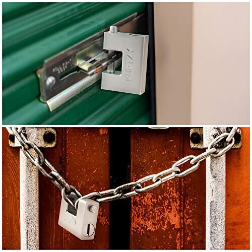 Kurtzy Heavy Duty 1kg Padlock with 5 Keys - Hardened Solid Steel ...