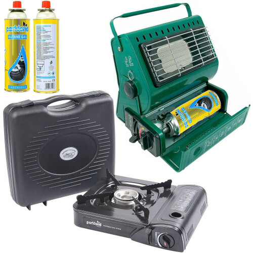 (Stove With 2 Butane) Portable Gas Cooker Stove Camping BBQ Butane Can ...