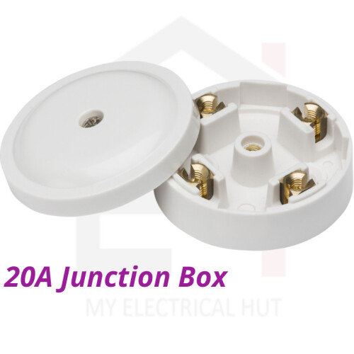 20A Junction Box 4 Terminal 59mm Electrical Wiring Connector White on OnBuy