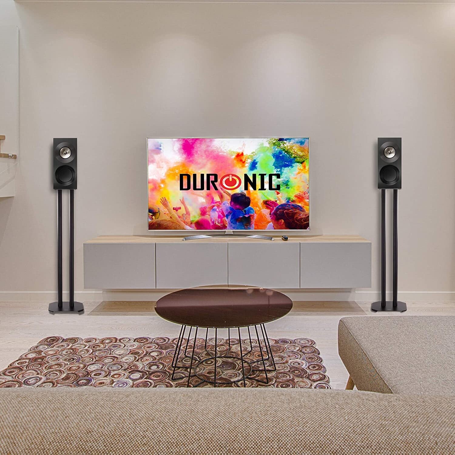 Duronic Speaker Stand (pair) SPS1022-80 | LARGE 80cm | Set of 2 Steel ...