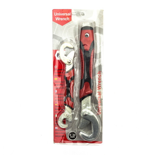 Universal 1 Hand Self Adjusting Wrench Set 2 Piece Spanner 9-32mm Pipe ...