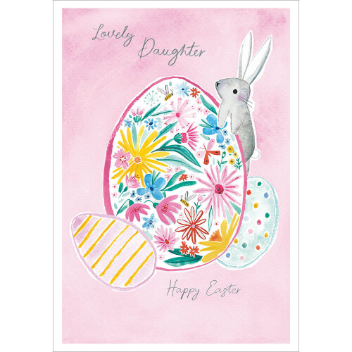 Lovely Daughter Easter Bunny Eggs Easter Greeting Card Cute Greetings ...