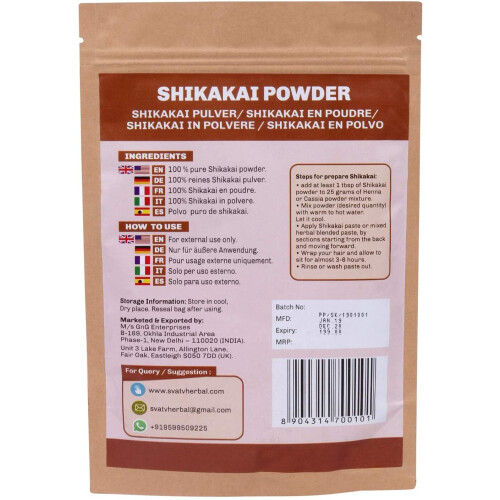 SVATV Shikakai Powder II Acacia concinna Fruit Pods Powder II for Silky ...