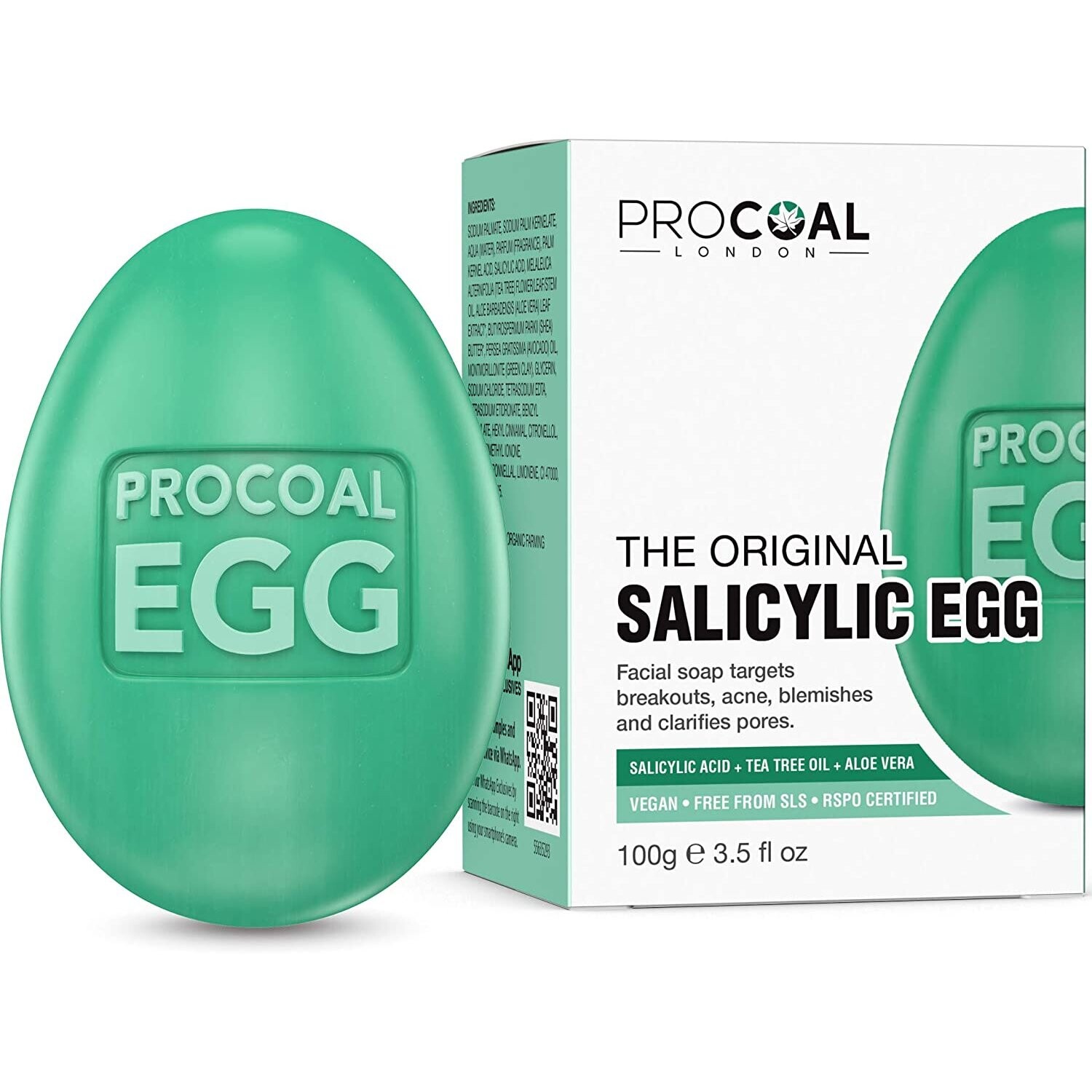 Salicylic Egg, Natural Salicylic Acid Soap 100g by Procoal - Salicylic ...