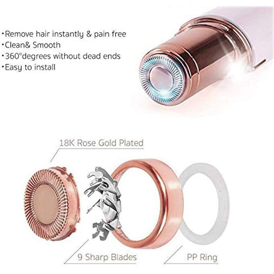 4Pcs Facial Hair Remover Replacement Heads, Achort Hair Removal Blades ...