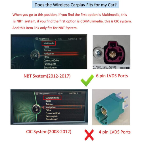 Road Top Wireless Carplay Retrofit Kit Decoder, Wireless Android Auto ...