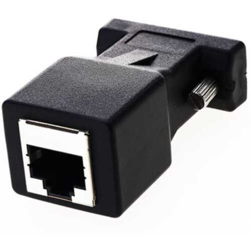 RJ45 to RS232 Extender,LFHUKEJI DB9 9-Pin Serial Port Male to RJ45 ...
