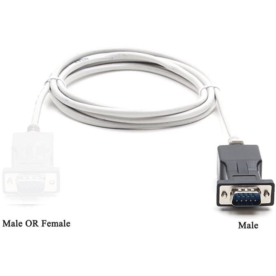 RJ45 to RS232 Extender,LFHUKEJI DB9 9-Pin Serial Port Male to RJ45 ...