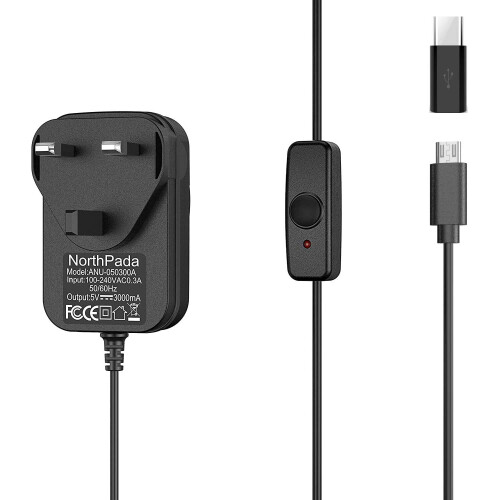 NorthPada Raspberry Pi 3 Model B B+ A+ Plus Raspberry Pico Power Supply ...