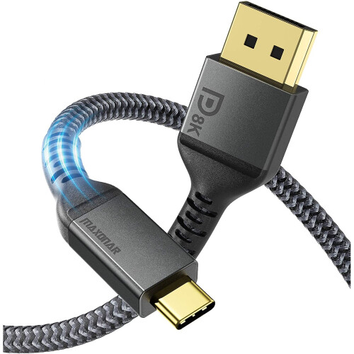USB C to DisplayPort Cable 8K@60Hz Maxonar 4K@60Hz/144Hz/120Hz 5K@60Hz ...