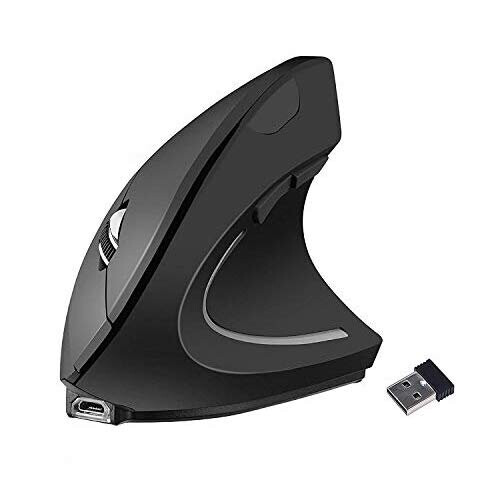 Ergonomic Vertical Mice USB Wireless Vertical Mouse,2.4G Rechargeable ...