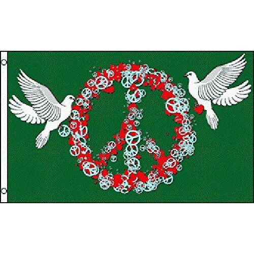 AZ FLAG Peace and Love Dove Flag 3' x 5' - Peaceful flags 90 x 150 cm ...