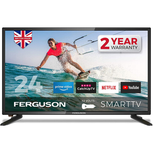 Ferguson F24RTS-12 Volt 24 inch Smart 12-volt LED TV with streaming ...