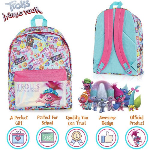 Trolls School Bags for Girls Boys, Girls Backpack with Holographic ...