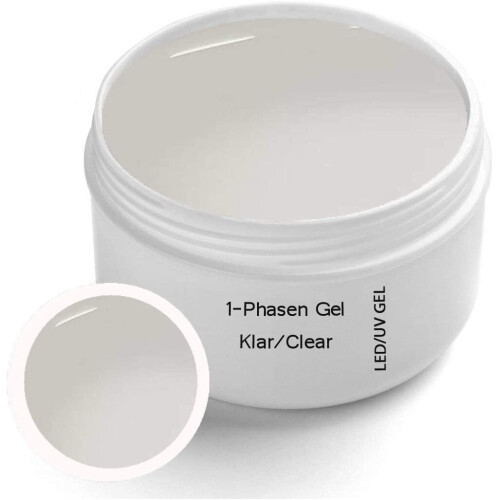 UV Gel 1-Phase Gel 5 ml - Clear - All in One Gel - 3-1 UV Gel for ...