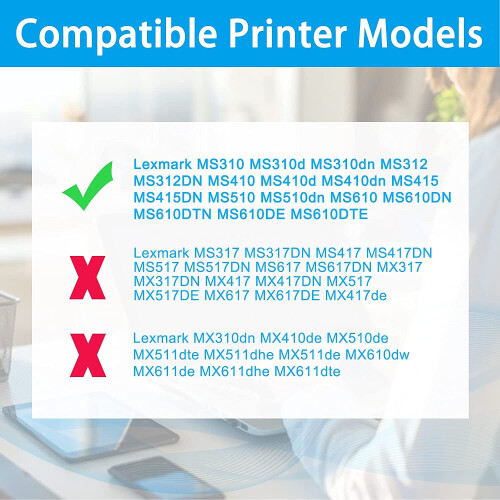 Compatible LCL 50F2000 50F000G 500G 502 Toner Cartridge for Lexmark ...