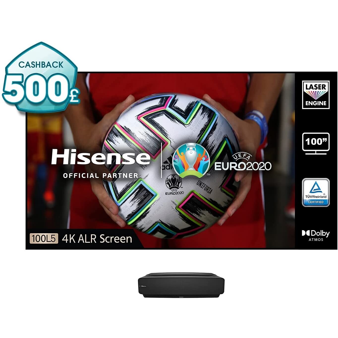 Hisense 100L5FTUK-B12 (100 inch) Laser-Projector (100 inch Circular ...