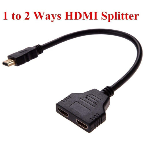 Tec-Digi Dual HDMI Adapter, 1080P HDMI Male to Dual HDMI Female 1 to 2 ...
