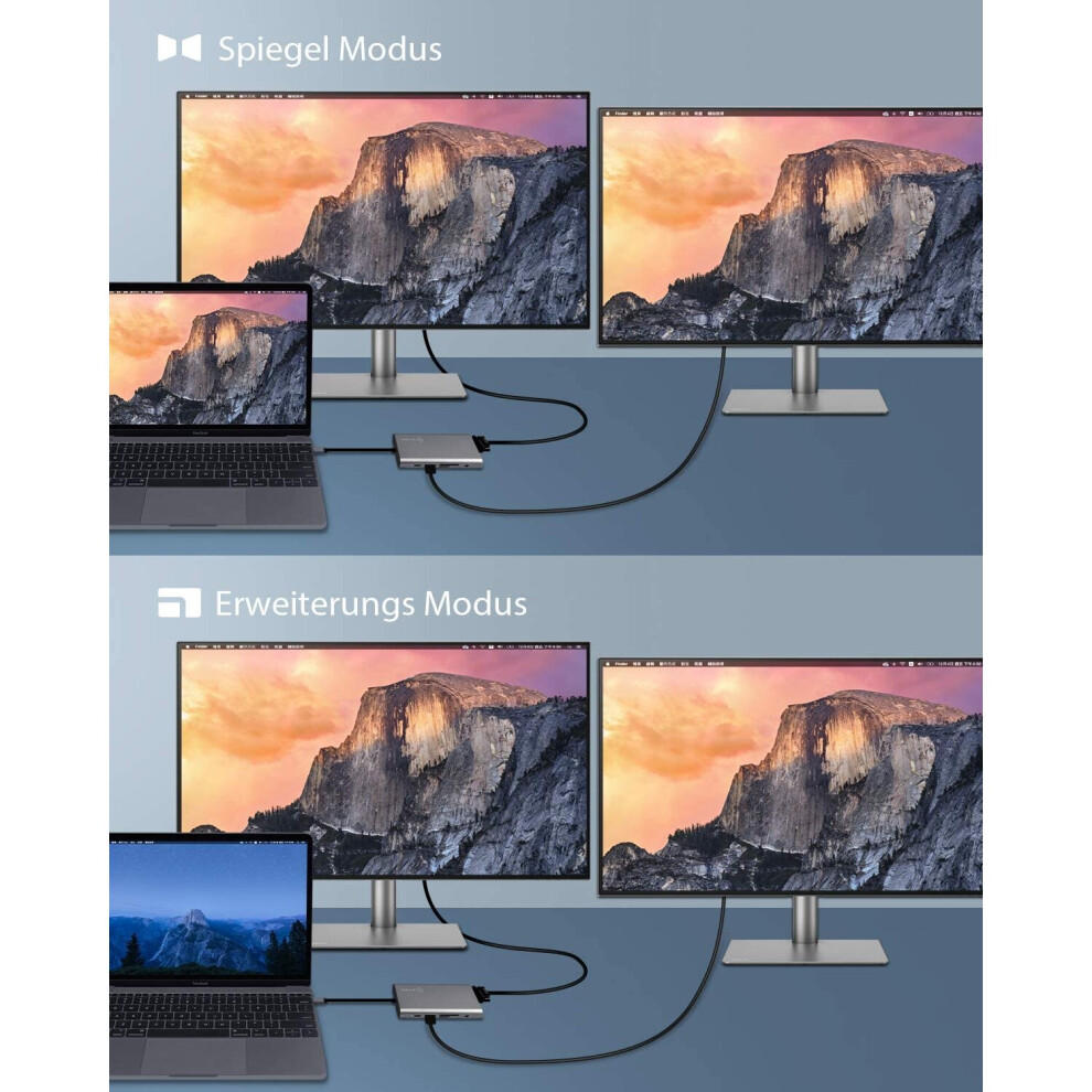 ICY BOX USB-C Dock avec hub HDMI, USB 3.0, Power Delivery, LAN, Lecteur ...