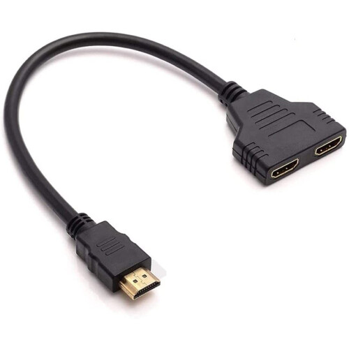 Tec-Digi Dual HDMI Adapter, 1080P HDMI Male to Dual HDMI Female 1 to 2 ...