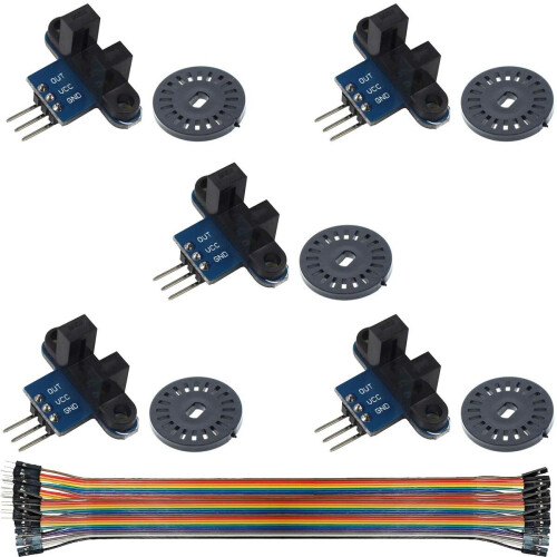 Youmile 5pcs Speed Measuring Sensor Ir Infrared Slotted Optical Optocoupler Module Photo