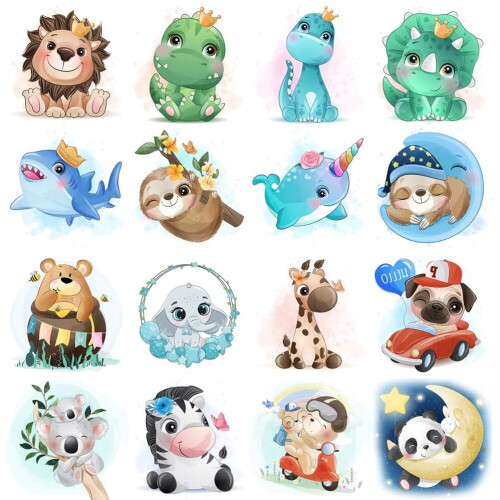 glaryyears 30 Sheets Watercolor Animals Temporary Tattoo Stickers for ...