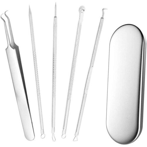 Stadux Professional Blackhead Remover Kit - 6-in-1 Comedone Extractor ...