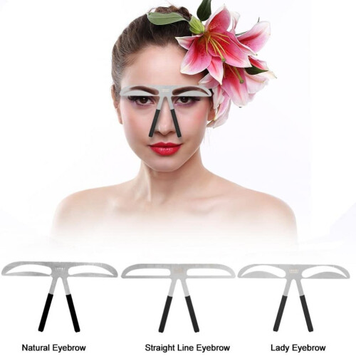 Eyebrow Ruler, Reusable Makeup Stencil Permanent Microblading Divider ...