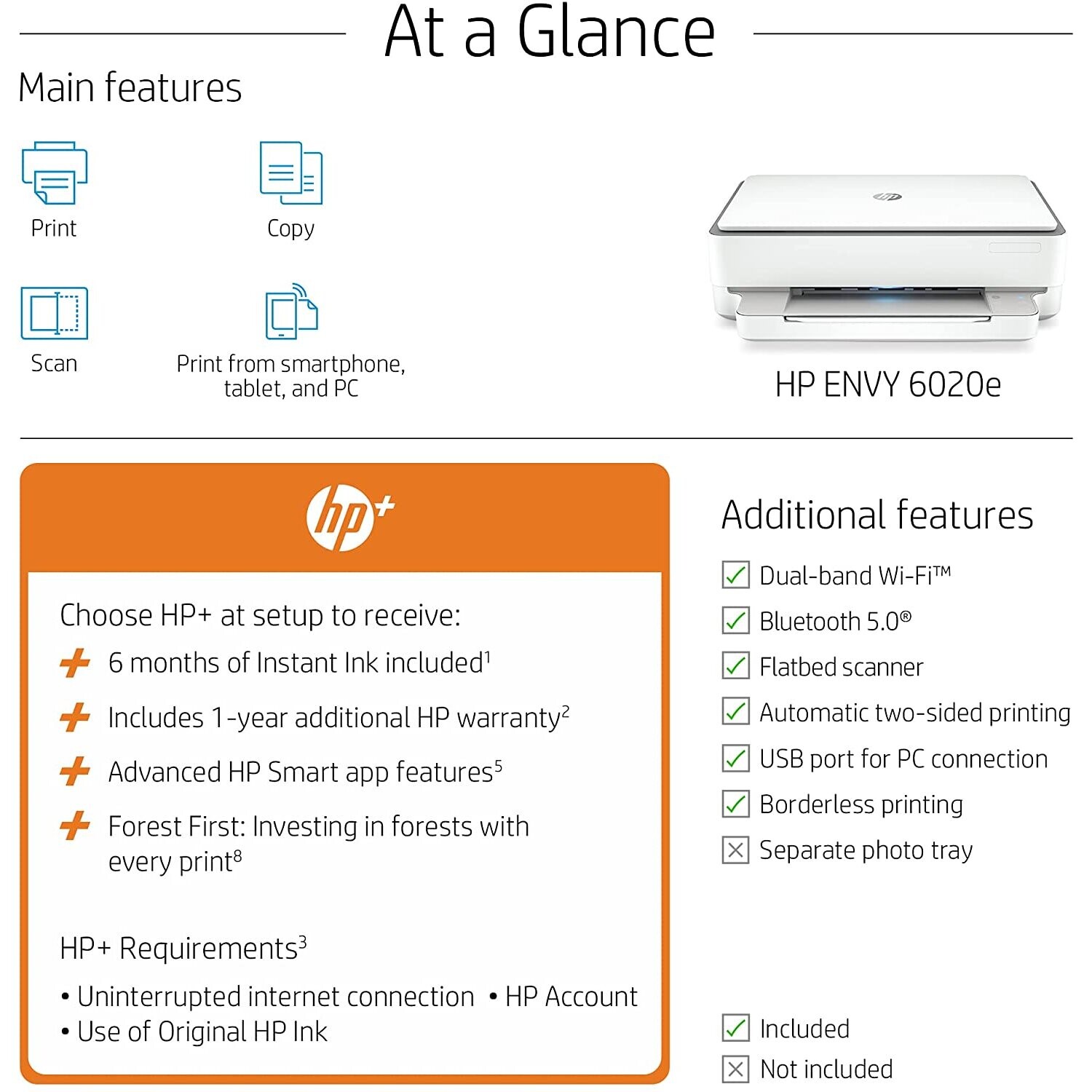 HP Envy 6020e All in One Colour Printer with 6 months of Instant Ink ...