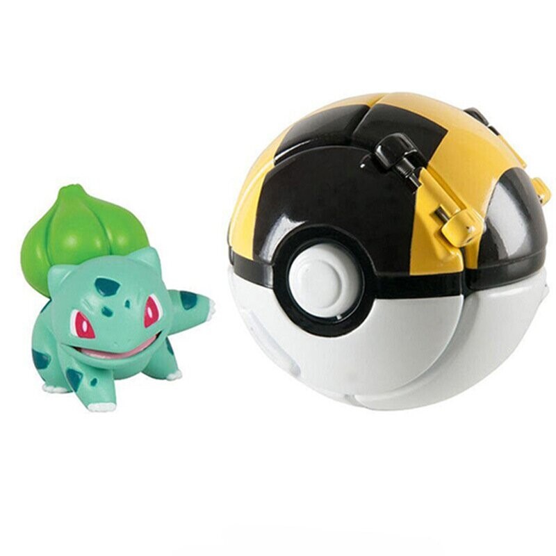 (Bulbasaur + Ultra Ball) Pokemon Ball Throw N Pop Clip N Carry Poke ...