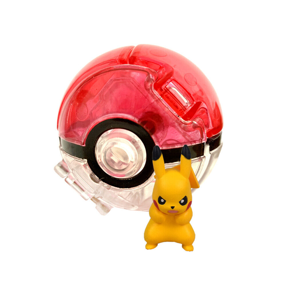 (Thunderbolt Pikachu+Pokeball) Pokemon Ball Throw N Pop Clip N Carry ...