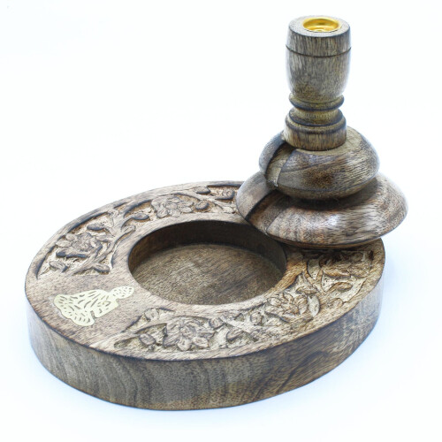 Brass Buddha Medium Mango Wood Backflow Burner on OnBuy