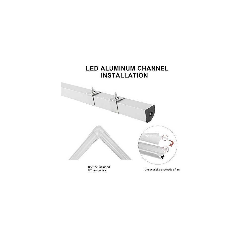 LED Aluminum Profile V-Shape 14x1m, Led Channel with Cover, Led ...