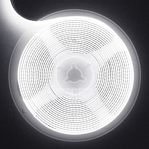 Cool White LED Tape Strip Light IP65 Continuous COB Illumination 5 ...