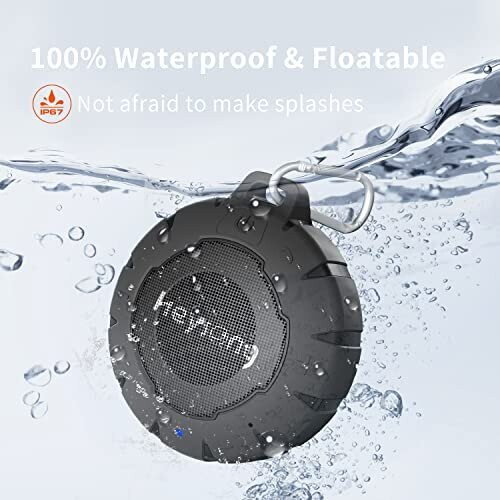 Heysong Portable Bluetooth Speaker Ipx7 Shower Waterproof With Hd