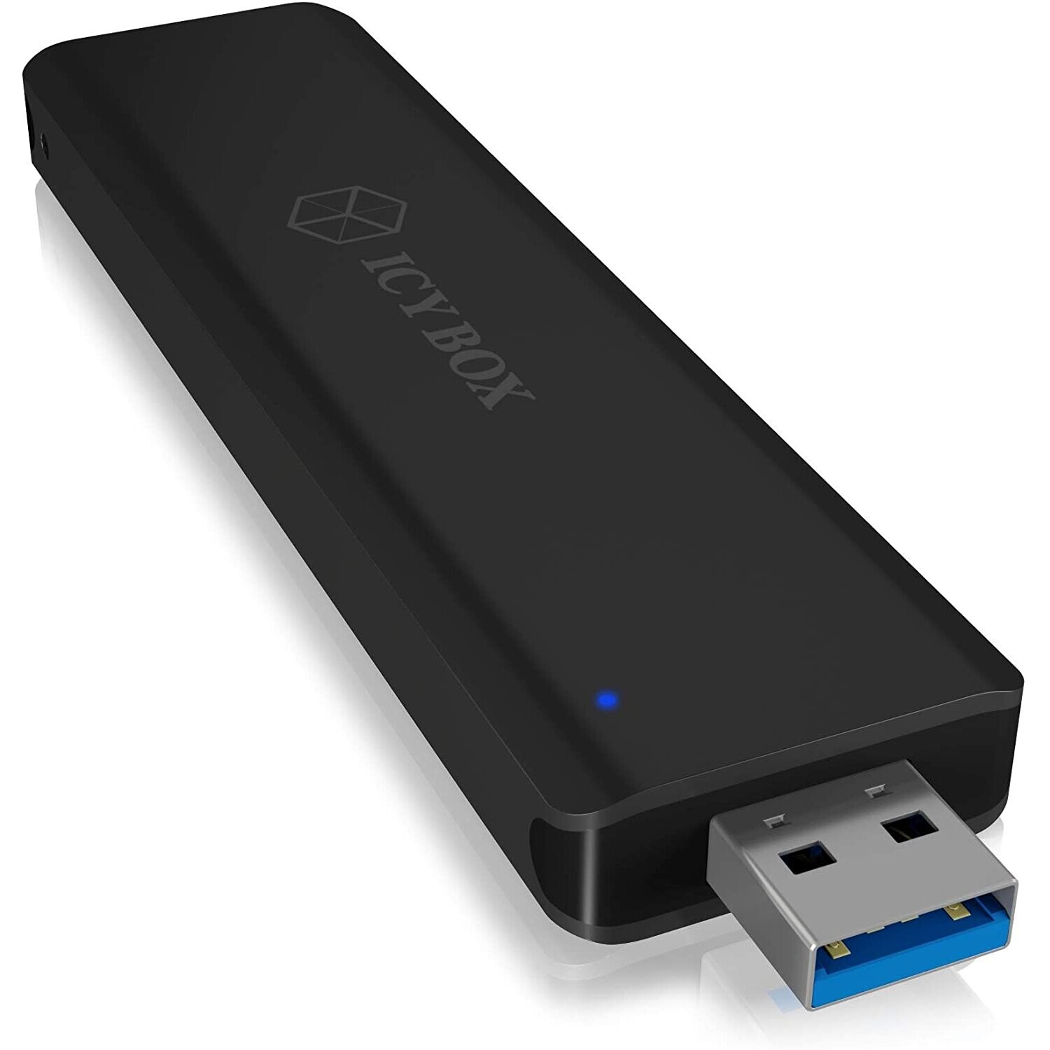 ICY BOX M.2 USB 3.1 Gen2 (10Gbps) Aluminum Case for M.2 SATA SSD Stick ...