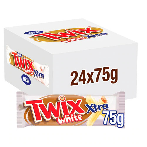 Twix Two Fingers White Chocolate & Biscuit Full Case 24x75g Best Bef ...