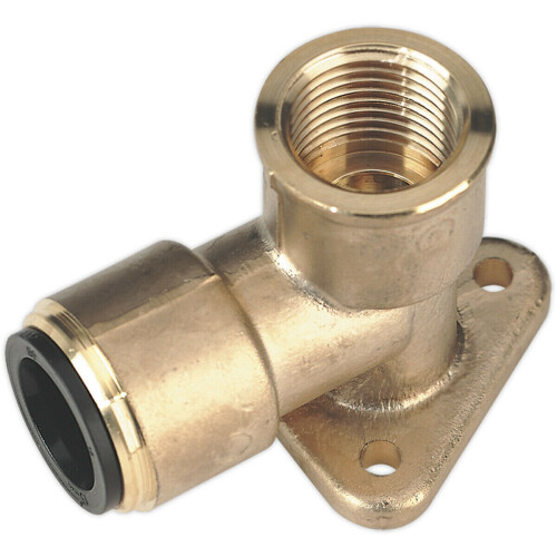 15mm x 1/2" BSPT Brass Wingback Elbow Adapter - Air Ring Main Pipe Male ...