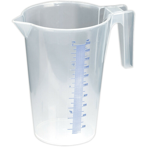 2 Litre Translucent Measuring Jug - Easy to Read Scale - Pouring Spout ...