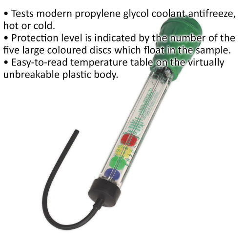 Propylene Glycol Antifreeze Tester - Easy-to-Read Temperature Table ...