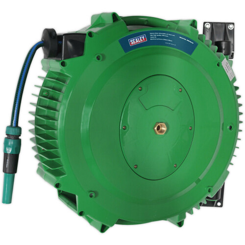 Retractable Water Hose Pipe Reel - 18m x 12mm PVC Hose - Spray Jet ...