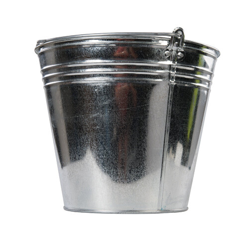 3 PACK 14L Galvanised Steel Outdoor Bucket Liquid & Adhesive Mixing ...