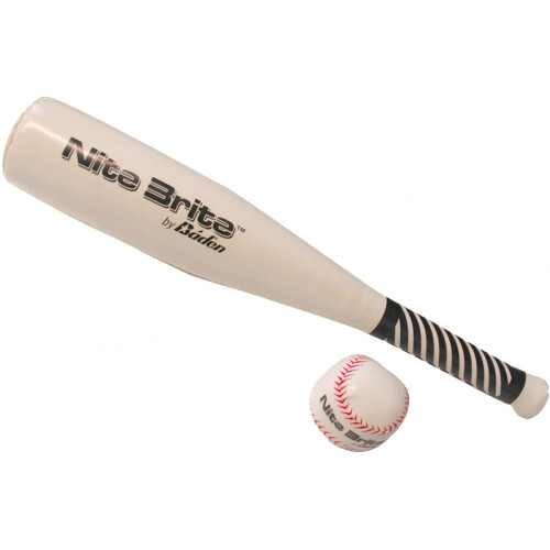 Baden Men's Nite brite Bat and Ball set - clam shell Baseball, White ...