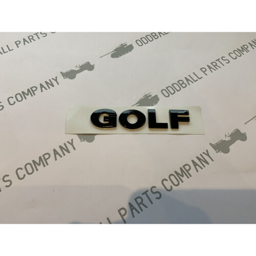 VW Golf Rear Badge Golf Lettering Badge Gloss Black Replacement Badge ...