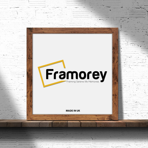 (50x50 CM) Square Size Rustic Oak Picture Frame Wall Art Frames Flat ...