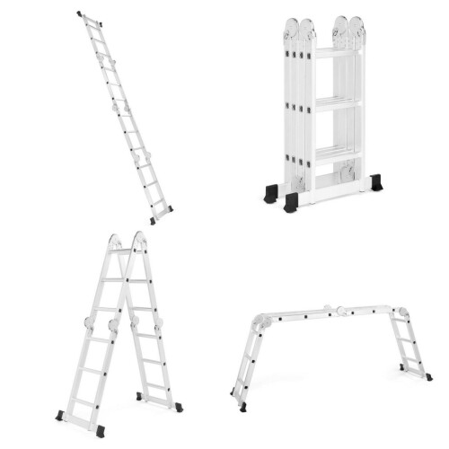 3.5M Folding Combination Ladder 4x4 Step Multi-Purpose 14 IN 1 Ladder ...