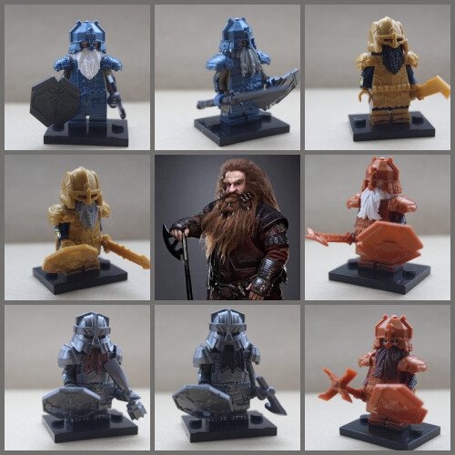 Lord Of The Rings Hobbit Mini Dwarf Action Figures X 8 Fit Lego Sets on ...