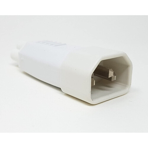 MainCore White IEC C14 (Kettle) to C5 (Cloverleaf) Adapter Converter Up ...
